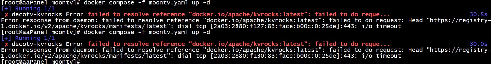 家里的服务器一直拉取不到docker · Issue #85 · Decohererk/DecoTV · GitHub